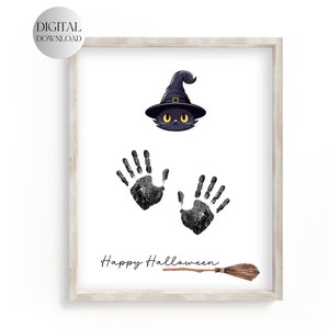 PRINTABLE Handprint Halloween Craft Baby Painting Craft Footprint Art ...
