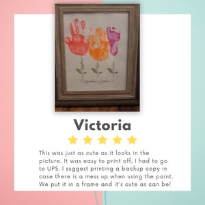 Printable Mother's Day Gift for Grandma, Grandma's Garden Handprint ...
