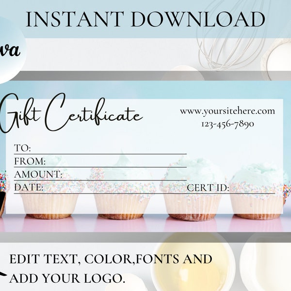 Gift Certificate Template Printable and Editable - 60+ Gift Ideas for 2024