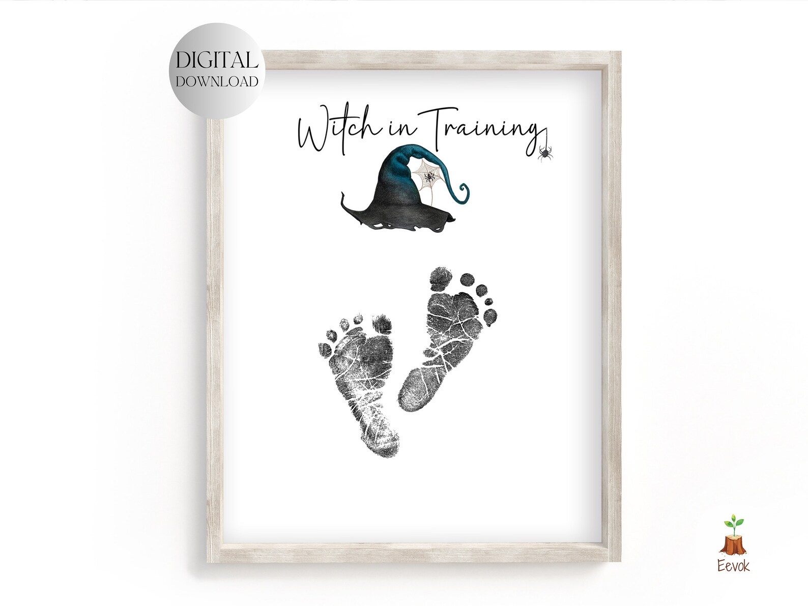 PRINTABLE Footprint Halloween Art Craft, Baby Footprint Craft ...