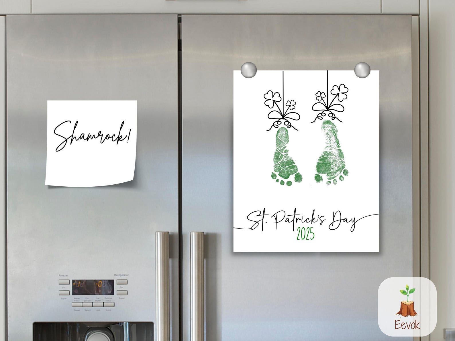 St Patricks Day Shamrock Handprint Art, DIY Footprint Craft, Grandma ...