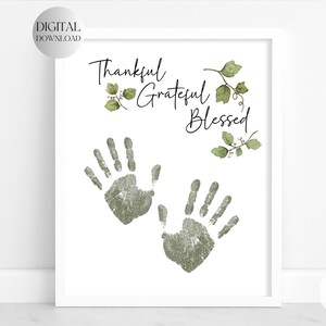 PRINTABLE Thanksgiving Footprint Handprint Craft Baby Thanksgiving ...