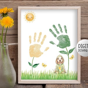 Printable Dog Craft, Toddler Handprint Craft, Dog Keepsake Dog Lover ...