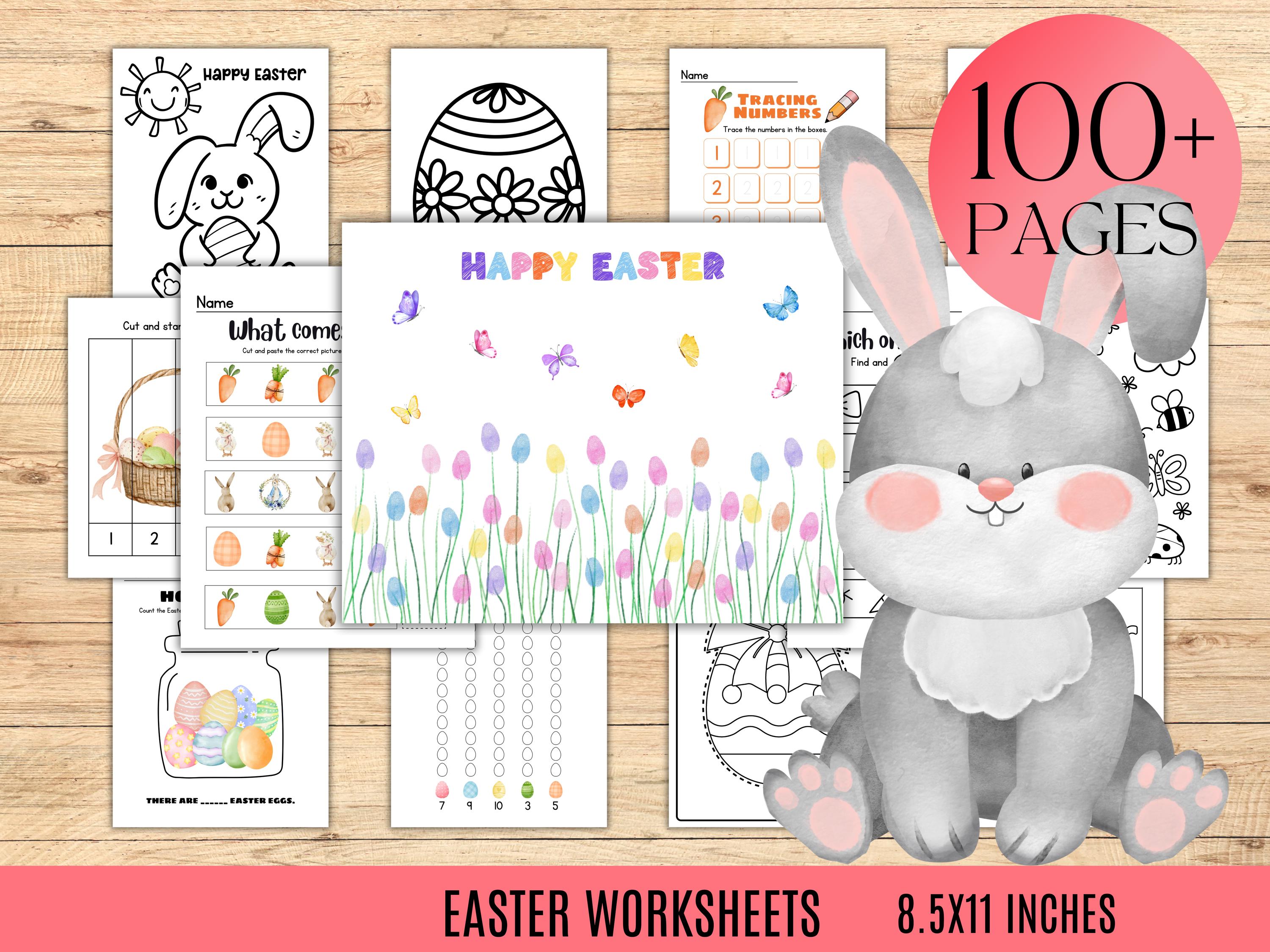 PRINTABLE Easter Preschool Activity Bundle Easter Worksheets Prek ...
