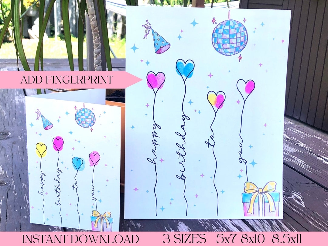Printable Cute Birthday Card, Printable Greeting Card Toddler ...