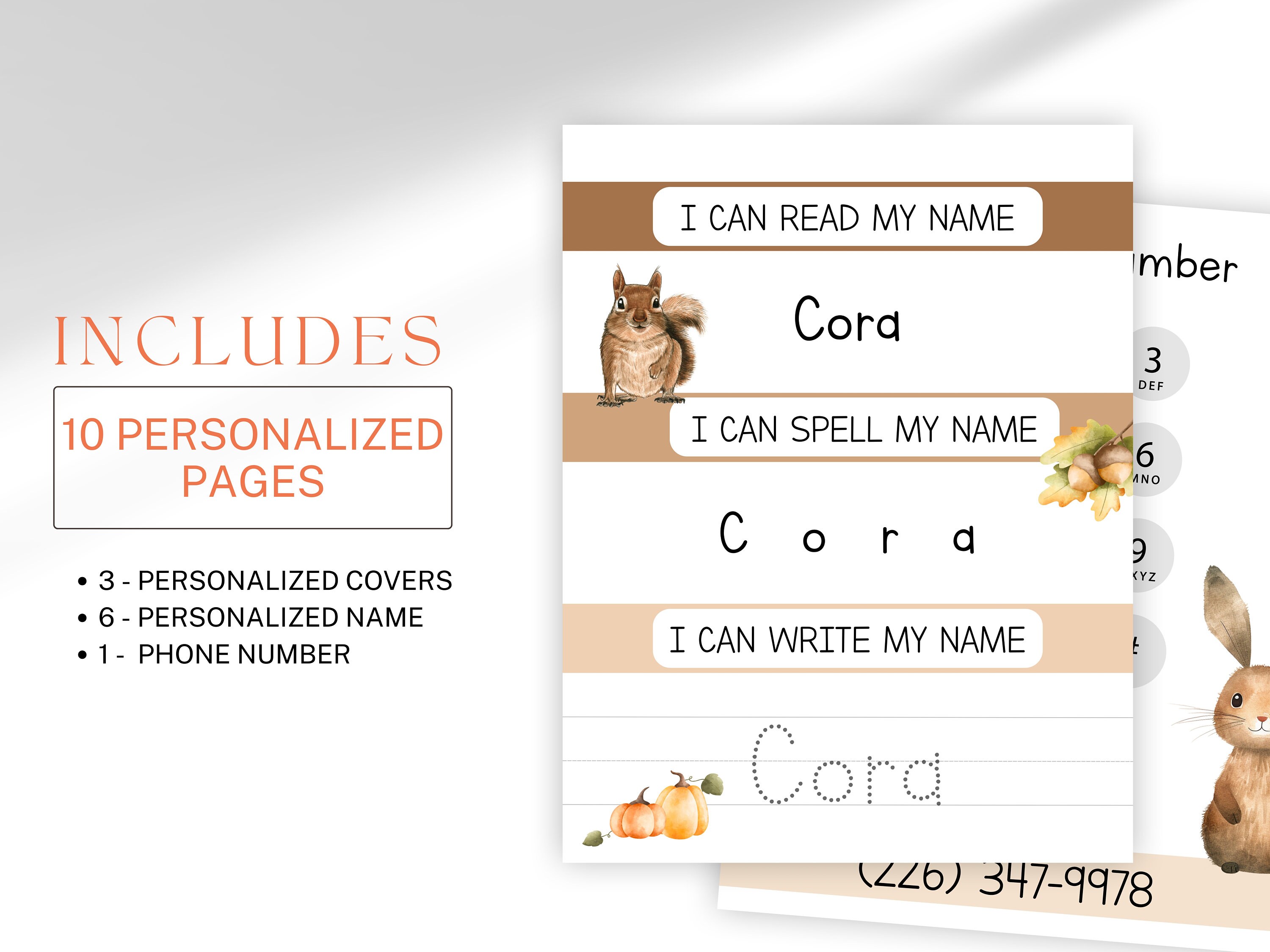 Preschool Autumn Busy Book Printable Toddler Learning Binder Quiet Book ...