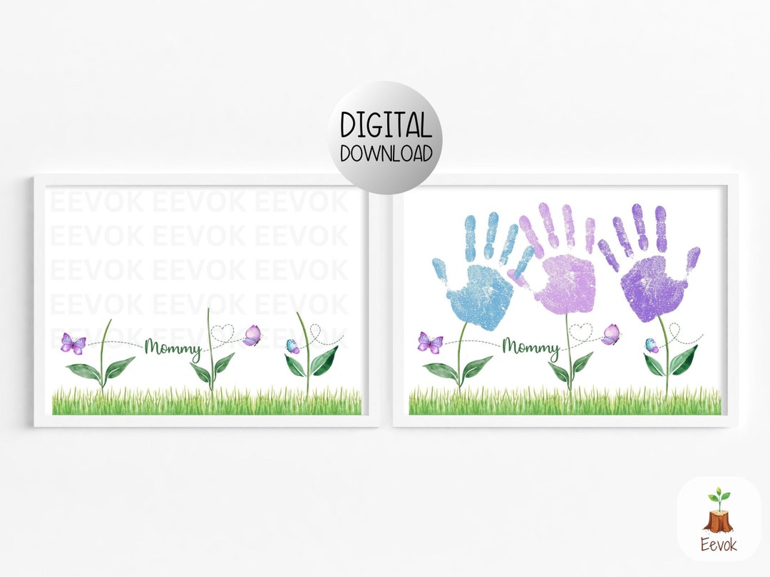 Printable Handprint Craft for Mom, Mother's Day Gift for Mommy, Gift ...