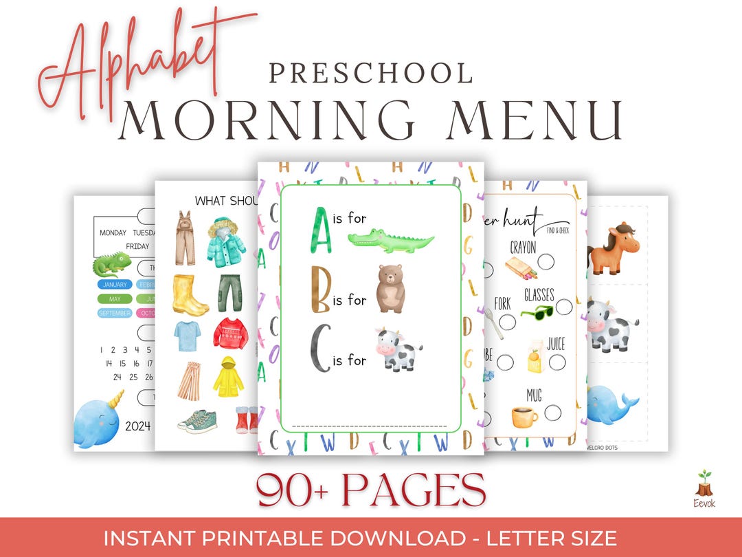 Preschool Alphabet Busy Book Printable Toddler Learning Binder Quiet ...