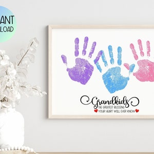 Mother's Day Craft for Grandma, Handprint Keepsake for Grandma ...