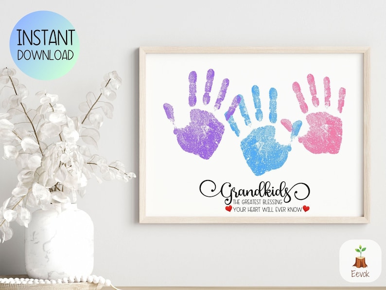 Mother's Day Craft for Grandma Handprint Keepsake for - Etsy
