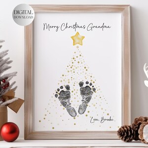 PRINTABLE Personalized Christmas Handprint Art Christmas Tree Keepsake ...