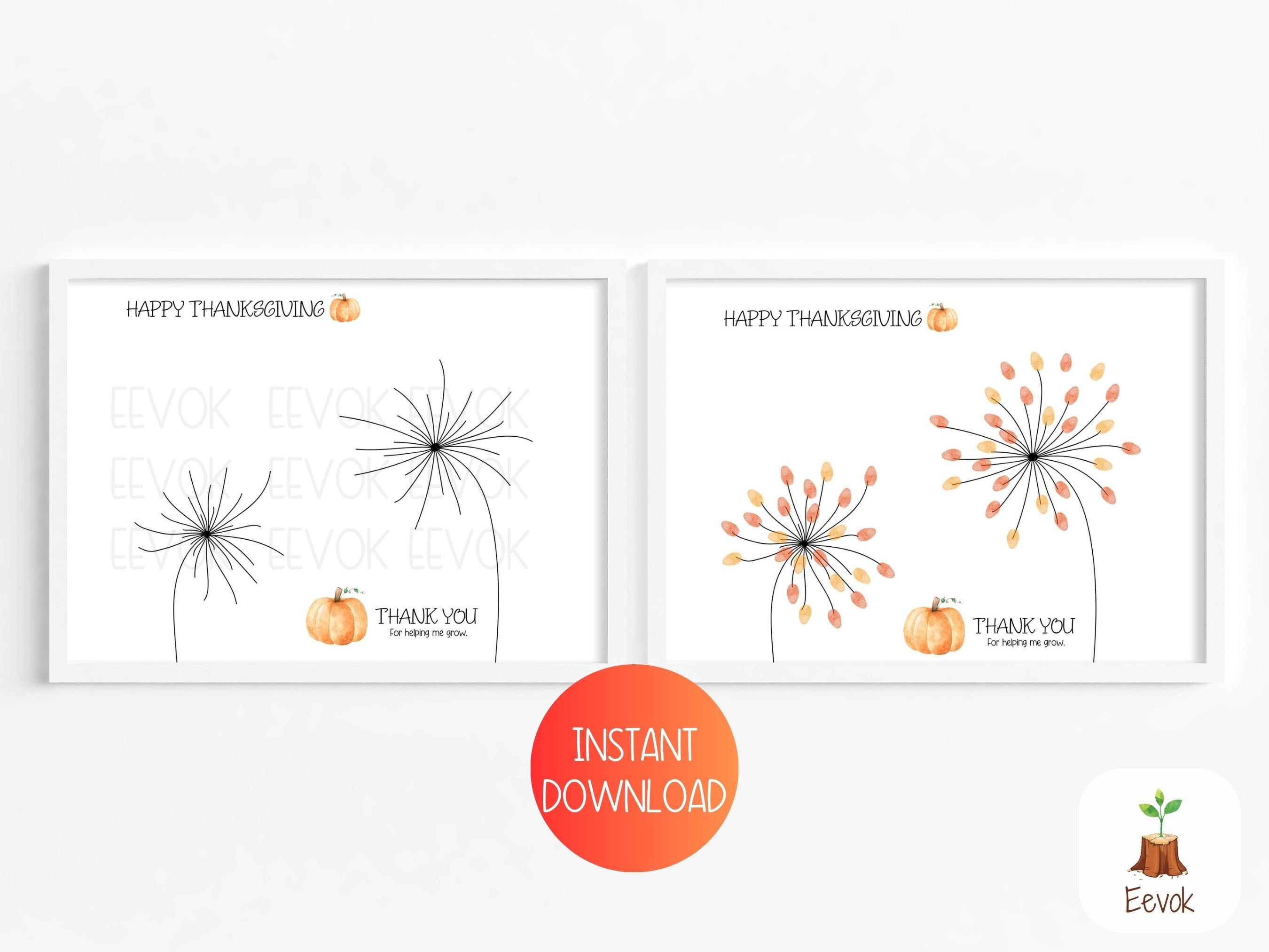 Printable Fall Handprint Craft, Preschool DIY Fall Art Keepsake, Happy ...