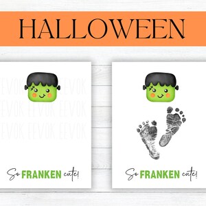 Printable Halloween Footprint Art, Halloween Activities, Witch ...