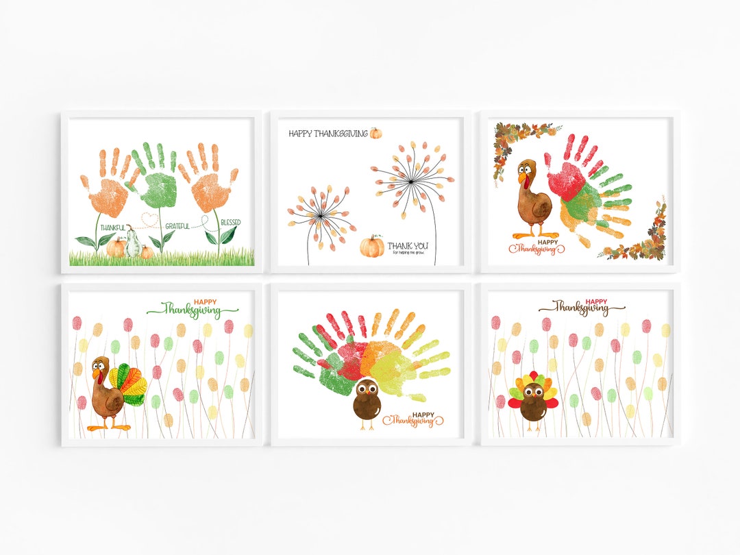 Printable Fall Handprint Craft, Preschool DIY Fall Art Keepsake, Happy ...