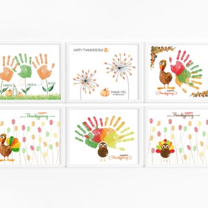 Printable Fall Handprint Craft, Preschool DIY Fall Art Keepsake, Happy ...