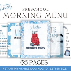 Preschool Winter Busy Book Printable Toddler Learning Binder Quiet Book ...