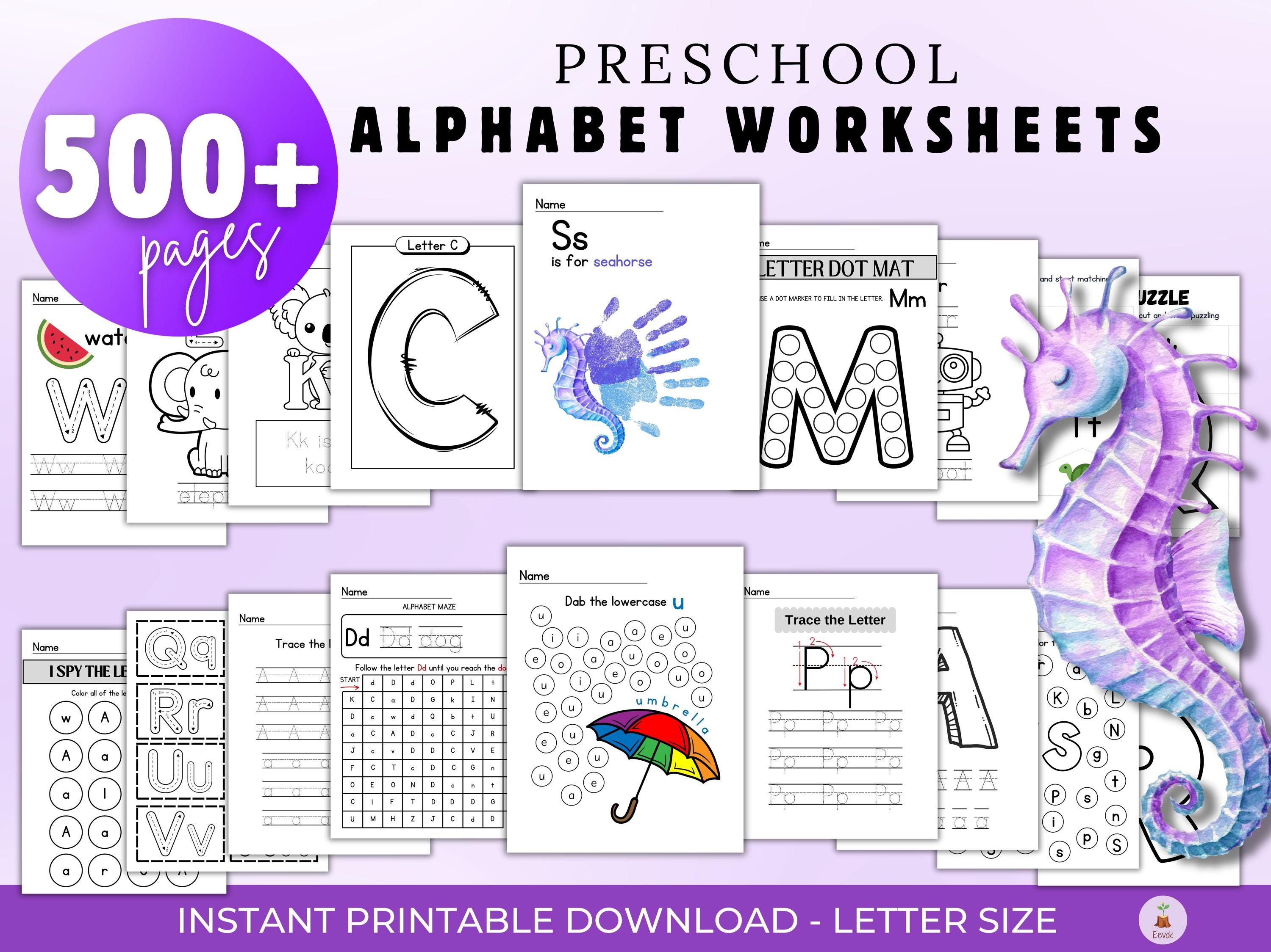 PRINTABLE Preschool Alphabet Workbook Activity Letter of the Week ...