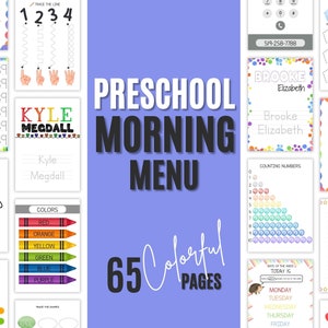 Preschool Morning Menu Printable Homeschool Morning Menu Preschool ...