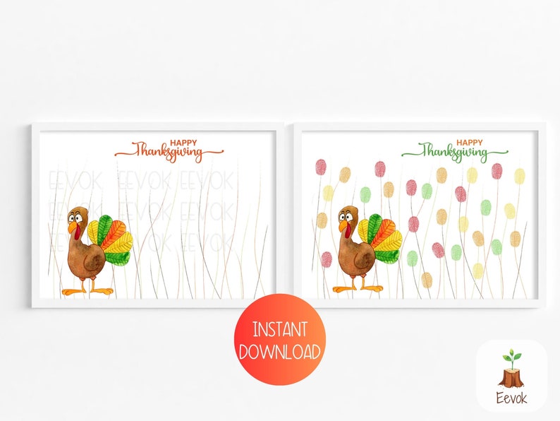 Printable Fall Handprint Craft Preschool DIY Fall Art - Etsy