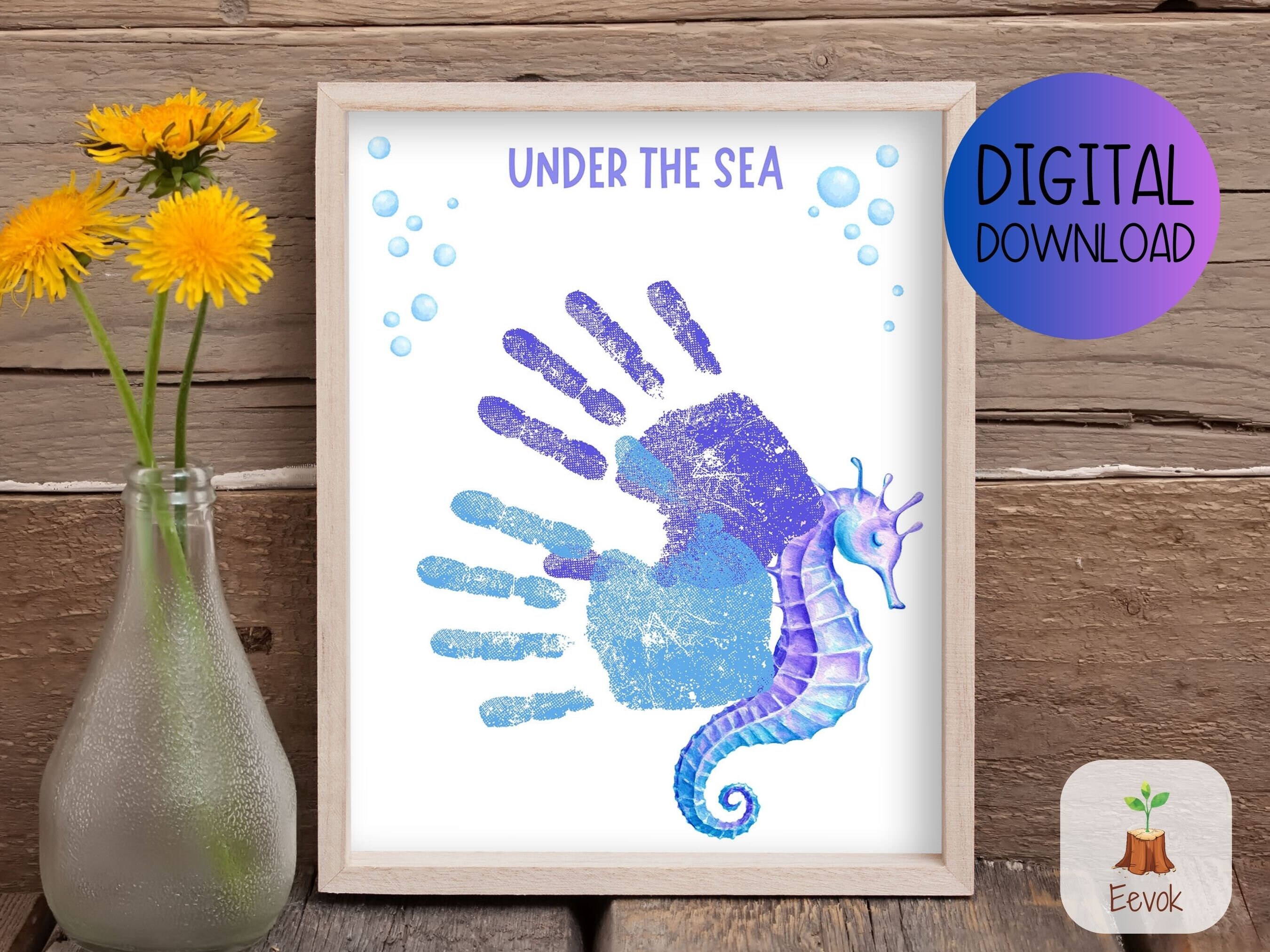 Under the Sea Handprint Craft for Kids Sea Animals Printable - Etsy ...