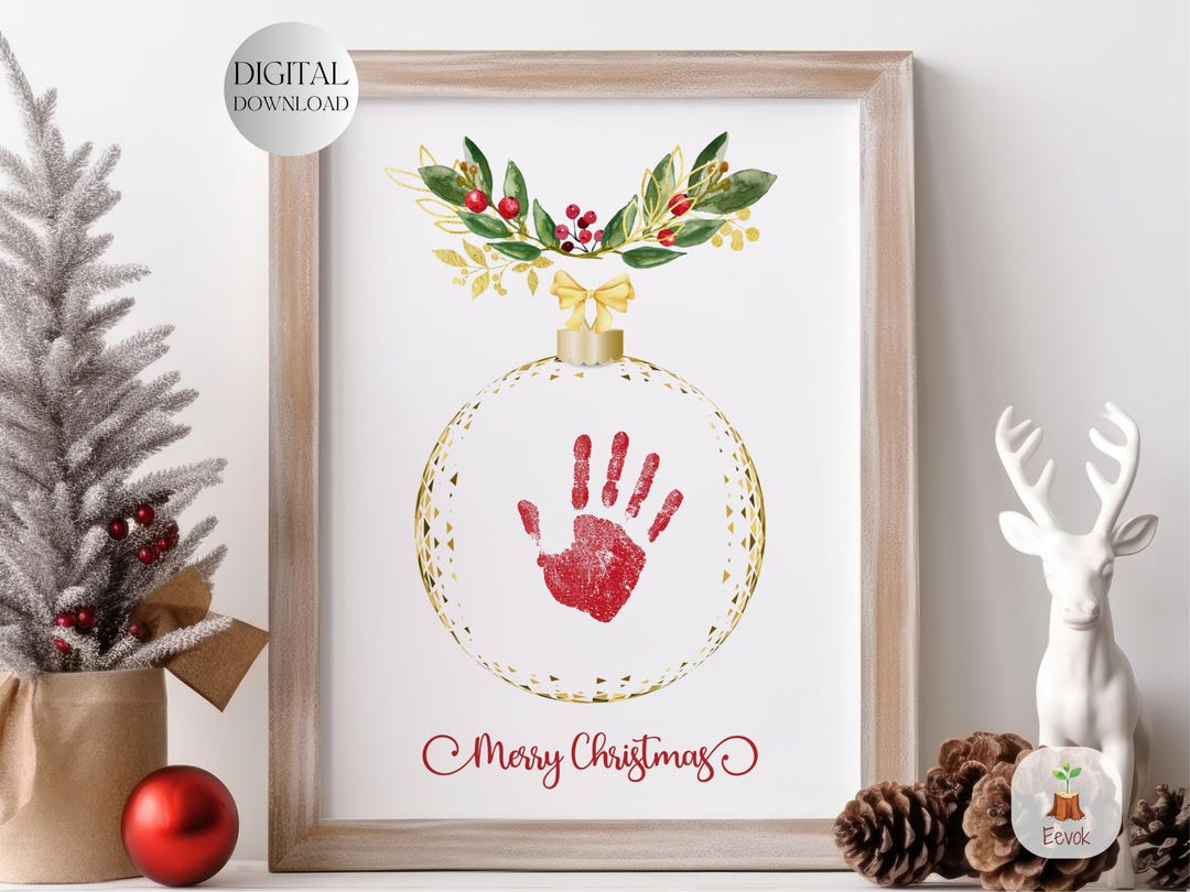 PRINTABLE Christmas Handprint Craft Xmas Memories Handprint Activities ...