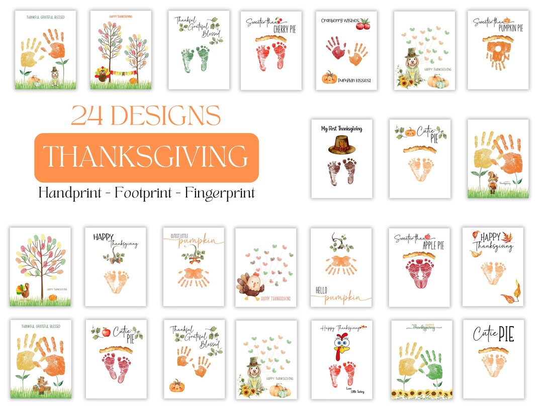 Printable Autumn Handprint Craft for Kids, Pumpkin Handprint Art ...