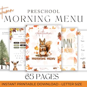 Preschool Autumn Busy Book Printable Toddler Learning Binder Quiet Book ...