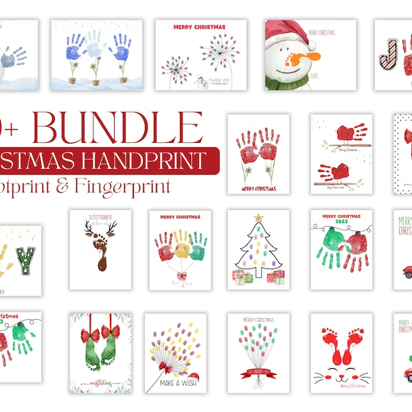 Handprint Art Christmas - Etsy