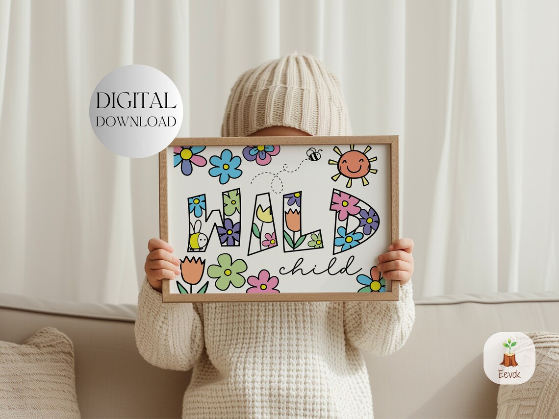 Printable Wild Child Coloring Page Craft, Feral Child, Wildflowers Art ...