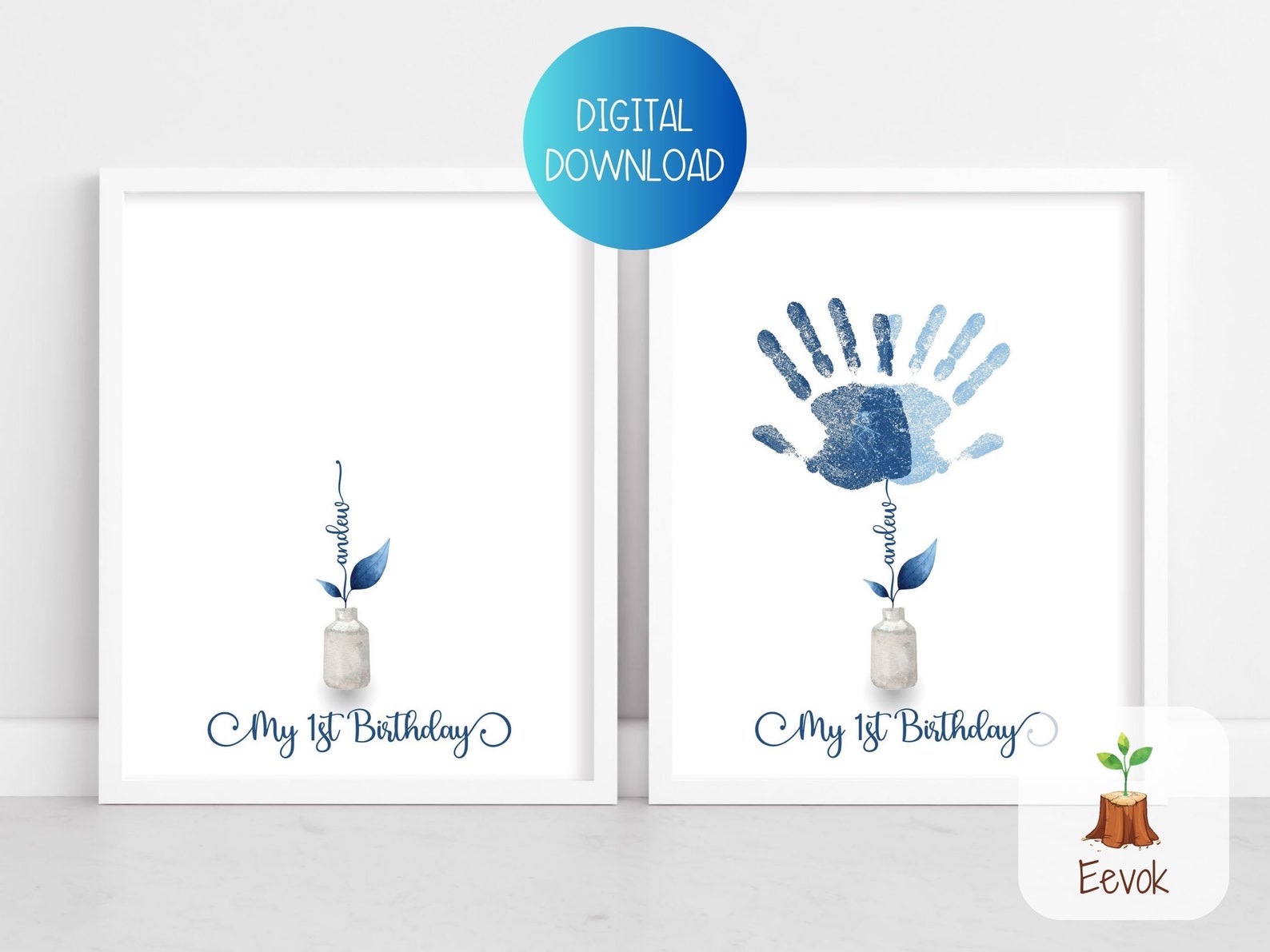 My First Birthday Handprint Keepsake Craft Printable Handprint Craft ...