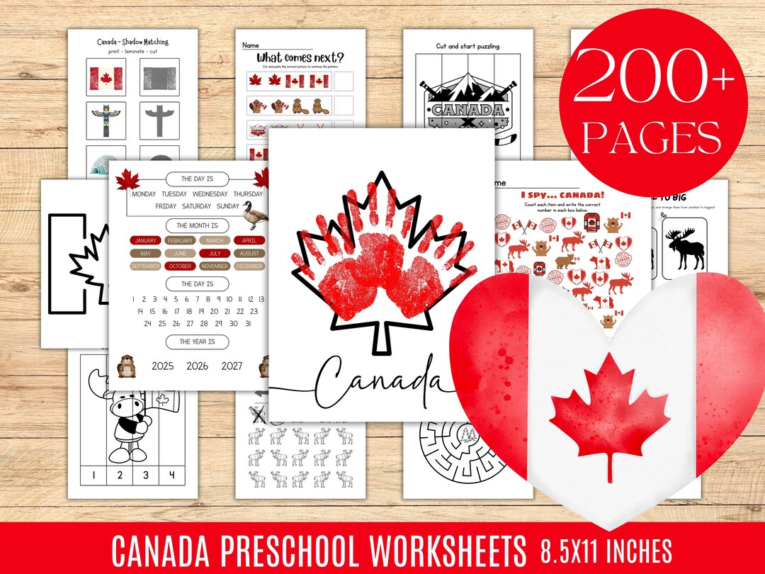 Canada Day Printables Preschool Worksheets Canada Resources Canadian ...