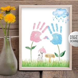 Printable Easter Handprint Craft, DIY Easter Art, Toddler Activity ...