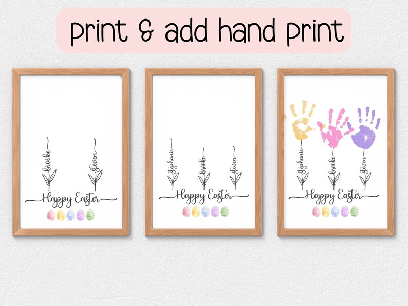Printable Easter Craft for Kids Handprint Art Printable - Etsy