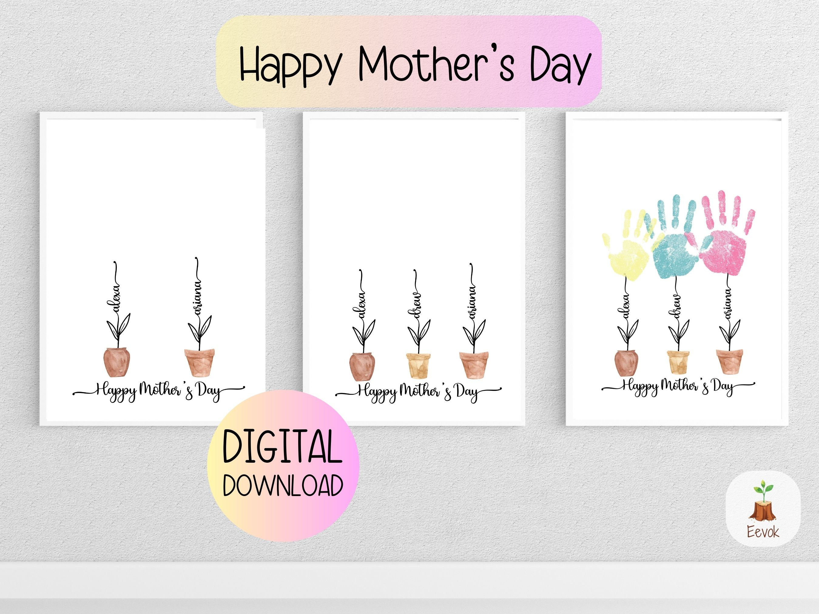 Mother's Day Handprint Craft Mothers Day Printable Craft - Etsy