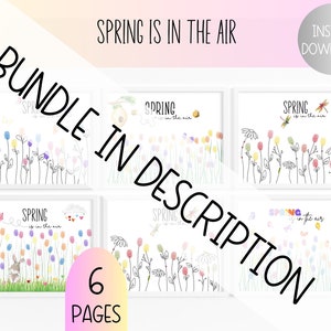 Printable Preschool Craft, Kids Spring is in the Air Fingerprint Art ...