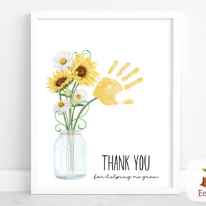 Handprint Bouquet Sunflower Handprint Craft, Sunflowers Baby Kids ...