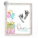 Printable Baby 1st Birthday Milestone, Baby's First Year, Handprint ...