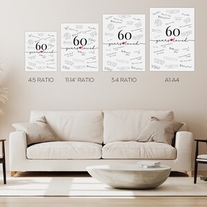 PRINTABLE 60th Birthday Poster, 60th Birthday Gift for Grandma, Mom ...