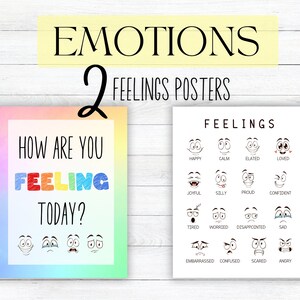 Printable Kids Emotions Flashcards Emotion Flashcard Feelings Emotion ...