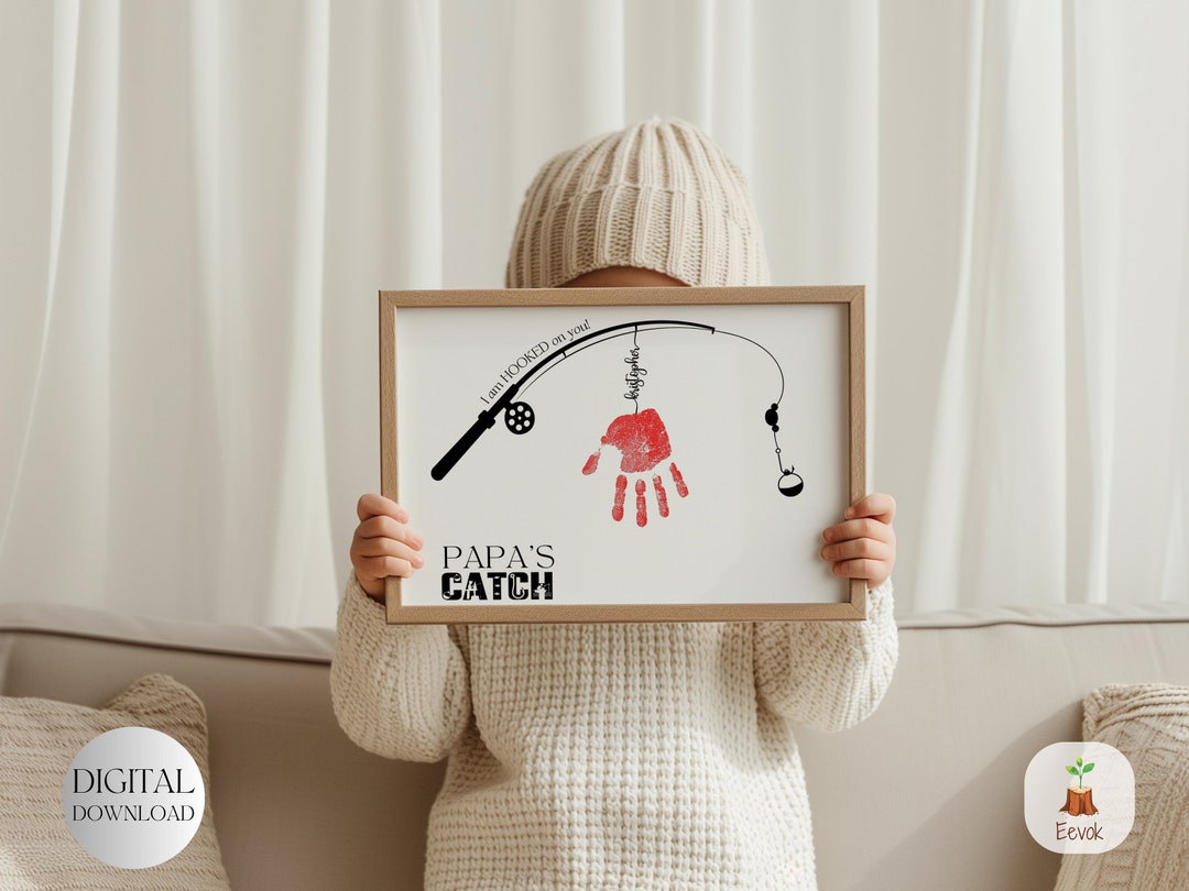 Printable Custom Handprint for Daddy, Dad Handprint Sign, DIY Fathers ...