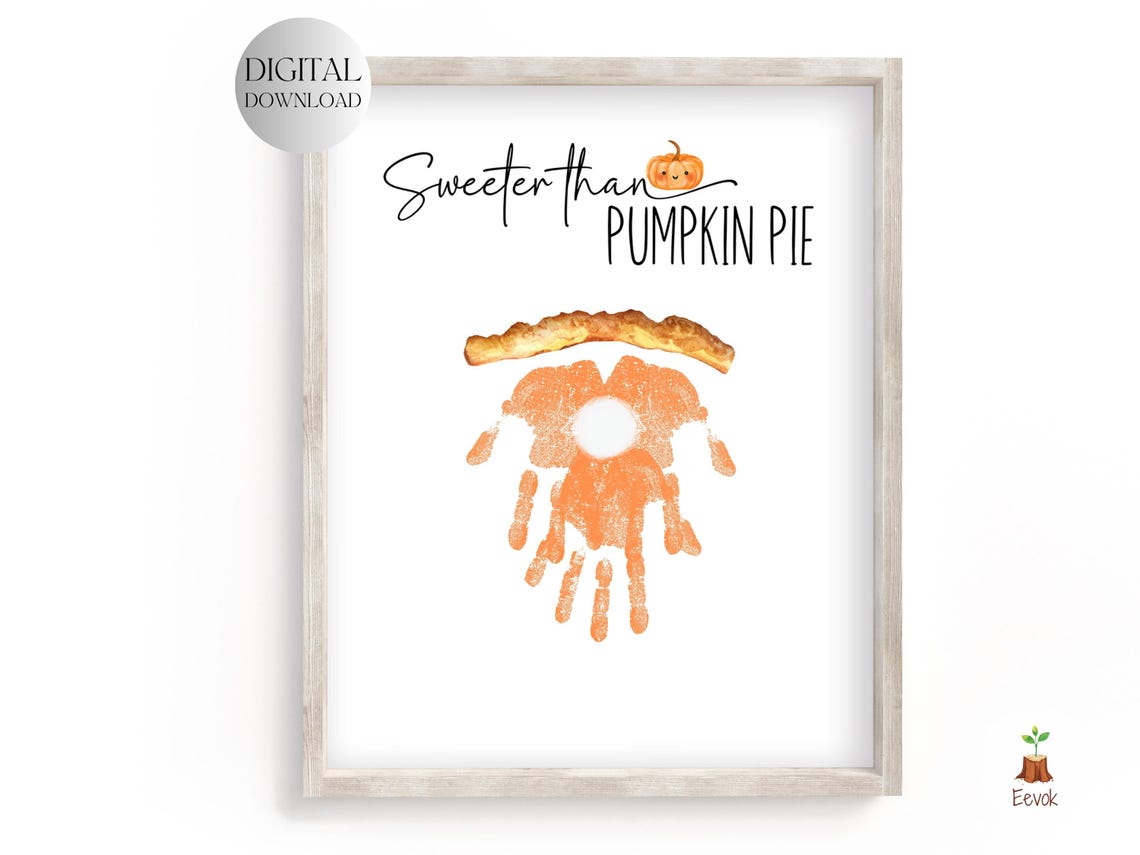 PRINTABLE Thanksgiving Footprint Autumn Handprint Art Thanksgiving ...