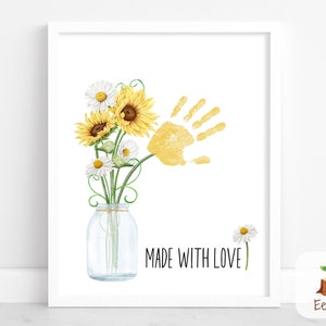 Handprint Bouquet Sunflower Handprint Craft, Sunflowers Baby Kids ...