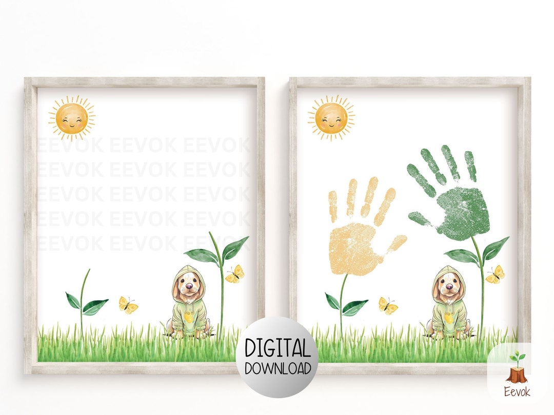 Printable Dog Craft, Toddler Handprint Craft, Dog Keepsake Dog Lover ...