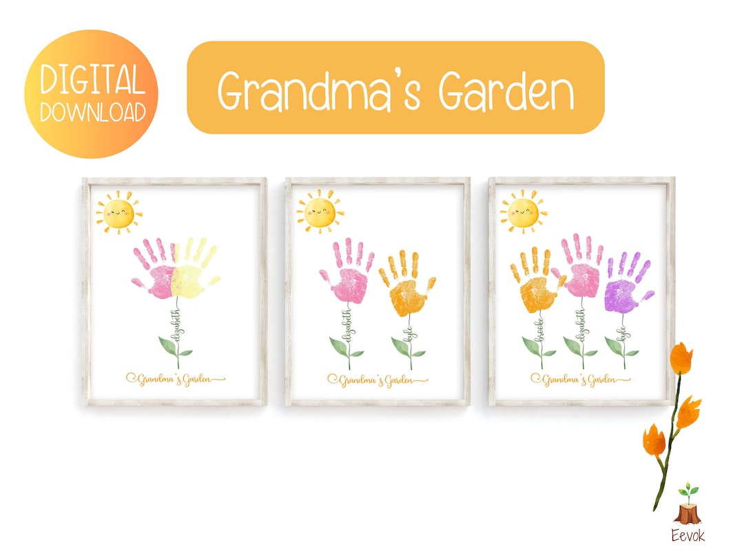 Printable Grandma's Garden Gift, Present for Grandma, Grandams Garden ...