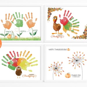 Printable Thanksgiving Handprint Bundle Craft, Thanksgiving Handprint ...