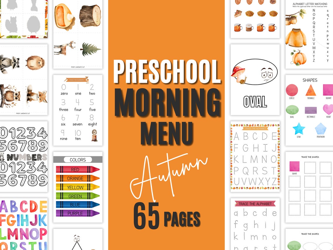 Preschool Autumn Busy Book Printable Toddler Learning Binder Quiet Book ...