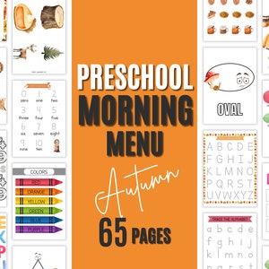 Preschool Autumn Busy Book Printable Toddler Learning Binder Quiet Book ...