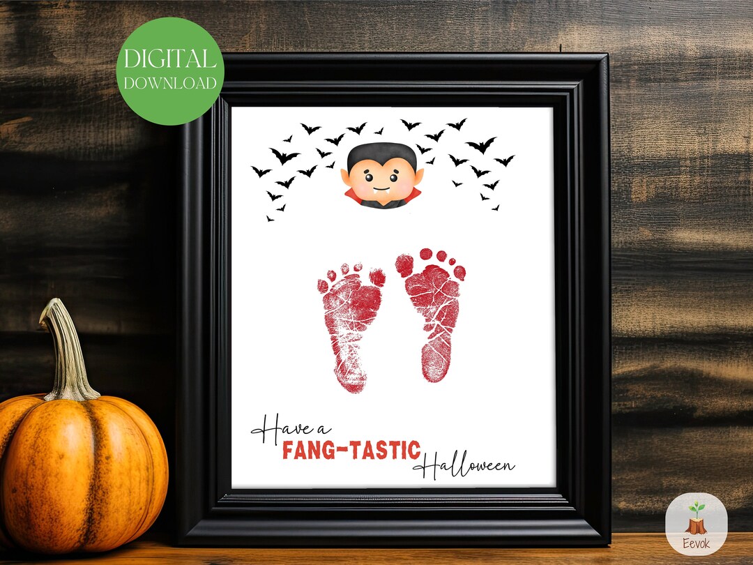 PRINTABLE Handprint Halloween Craft Baby Painting Craft Footprint Art ...