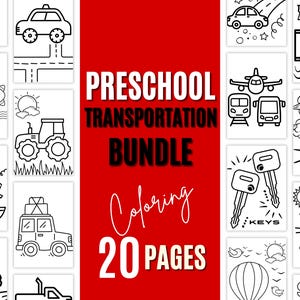 Transportation Preschool Printable Activities, Toddler Busy Book, Boys ...