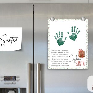 PRINTABLE Christmas Handprint Craft Xmas Footprint Art, Cookies for ...